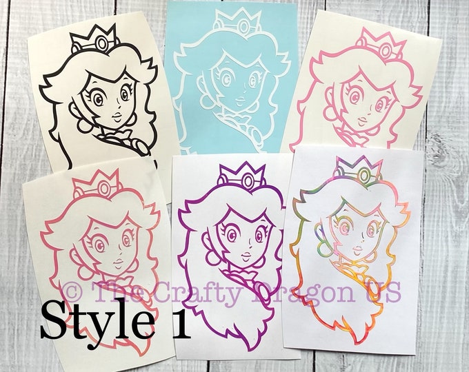 Princess Peach Decal - Etsy