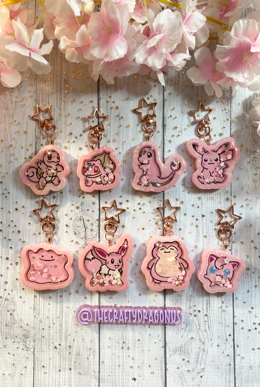 Kawaii Shaker Charm, Sakura Series Keychains, Cute Character Shaker ...