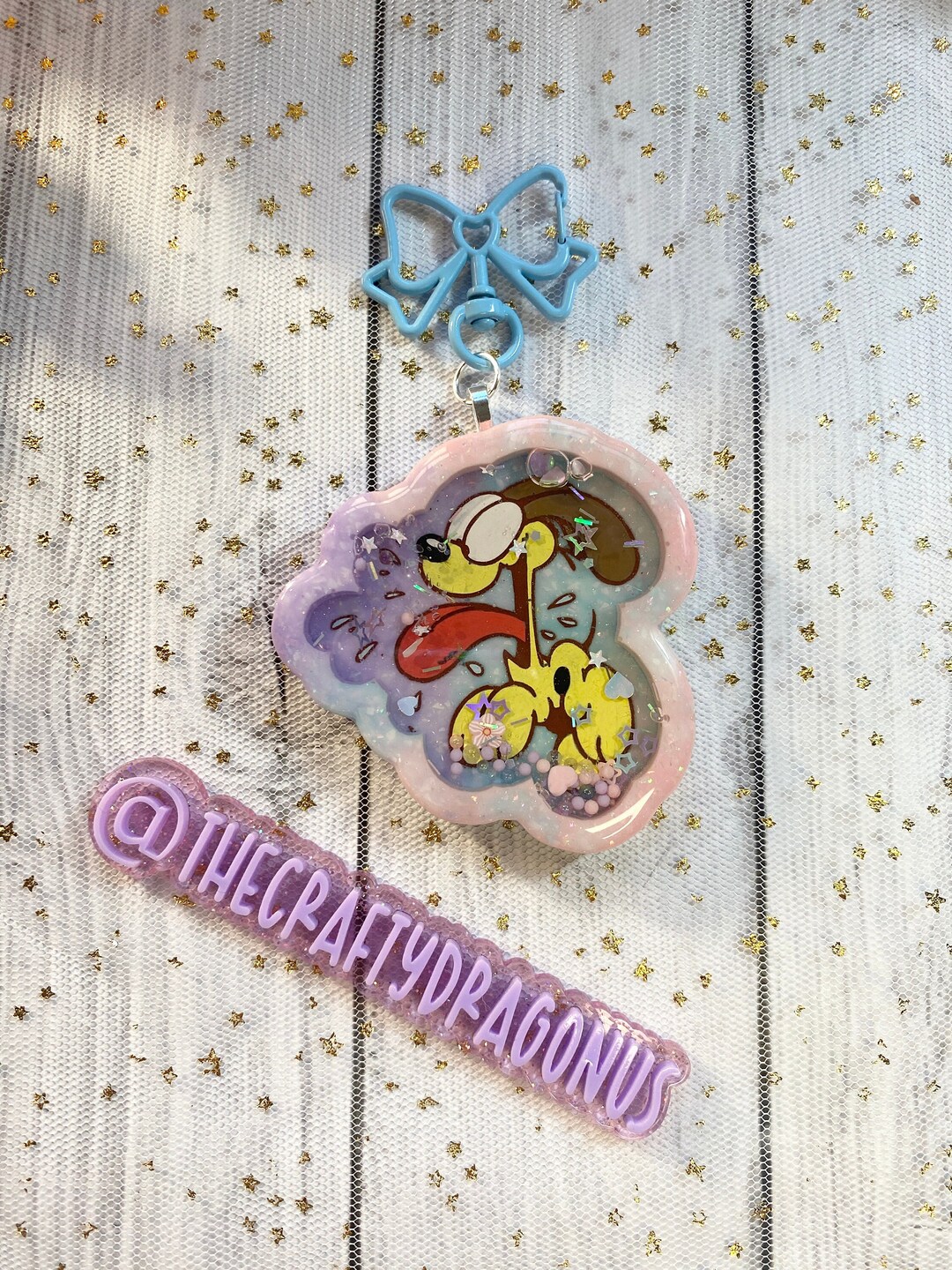 Cute Dog Shaker Charm, Character Shaker Charm, Resin Shaker Keychain ...