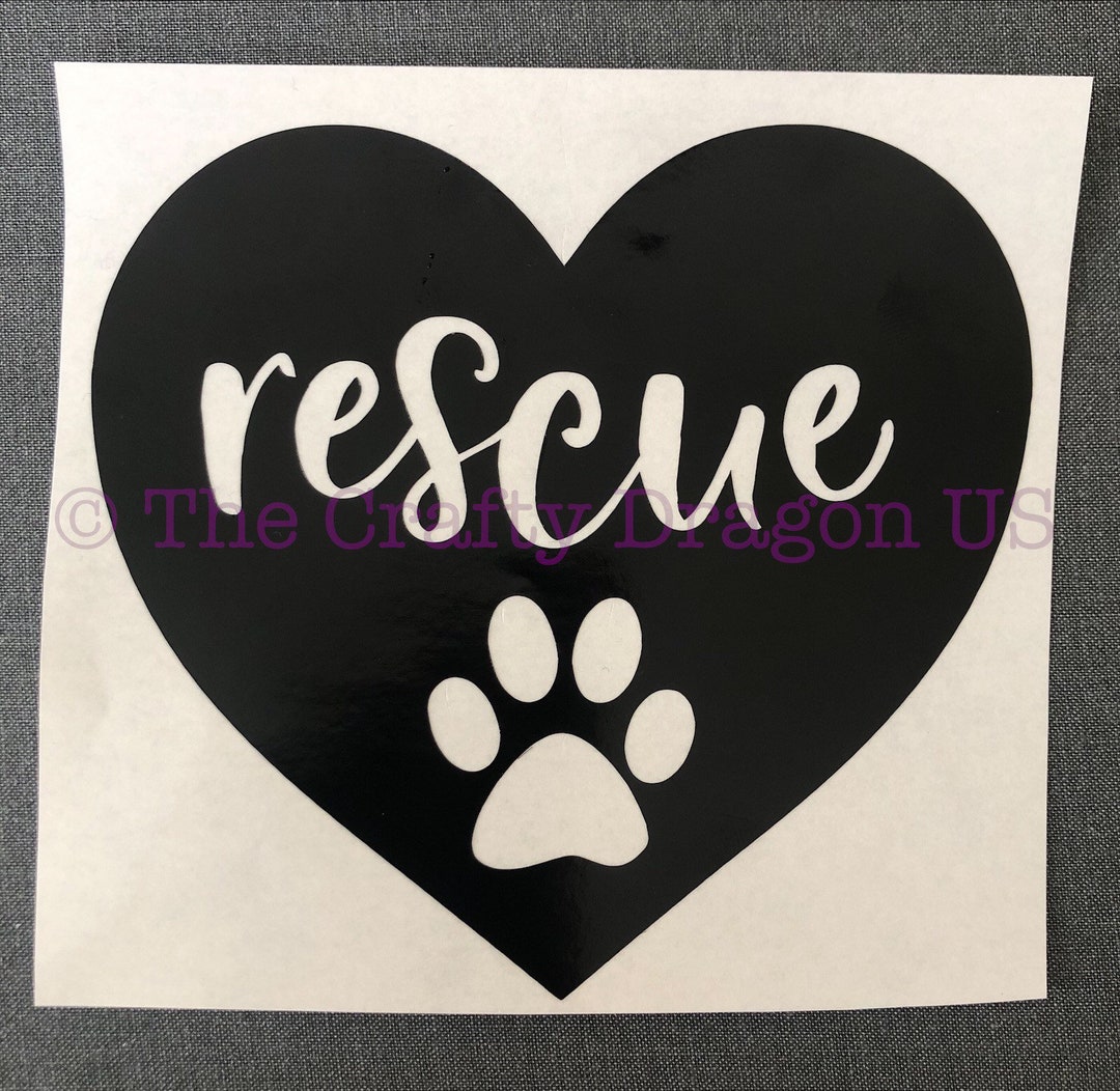 Rescue Dog Decal Rescue Cat Decal Rescue Pet Decal - Etsy