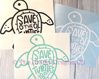 Sea Turtle Decal Sea Life Decal Ocean Animal Decal Sea Turtle Sticker ...