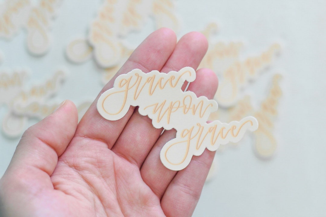 Grace Upon Grace Sticker, Bible Verse Sticker, Christian Stickers ...