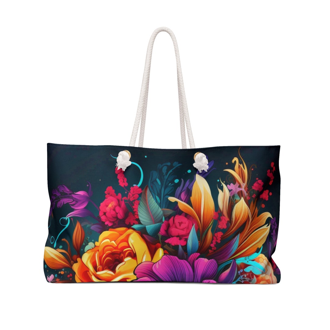 Colorful Flower Weekender Bag the Perfect Weekender Bag for Your Next ...