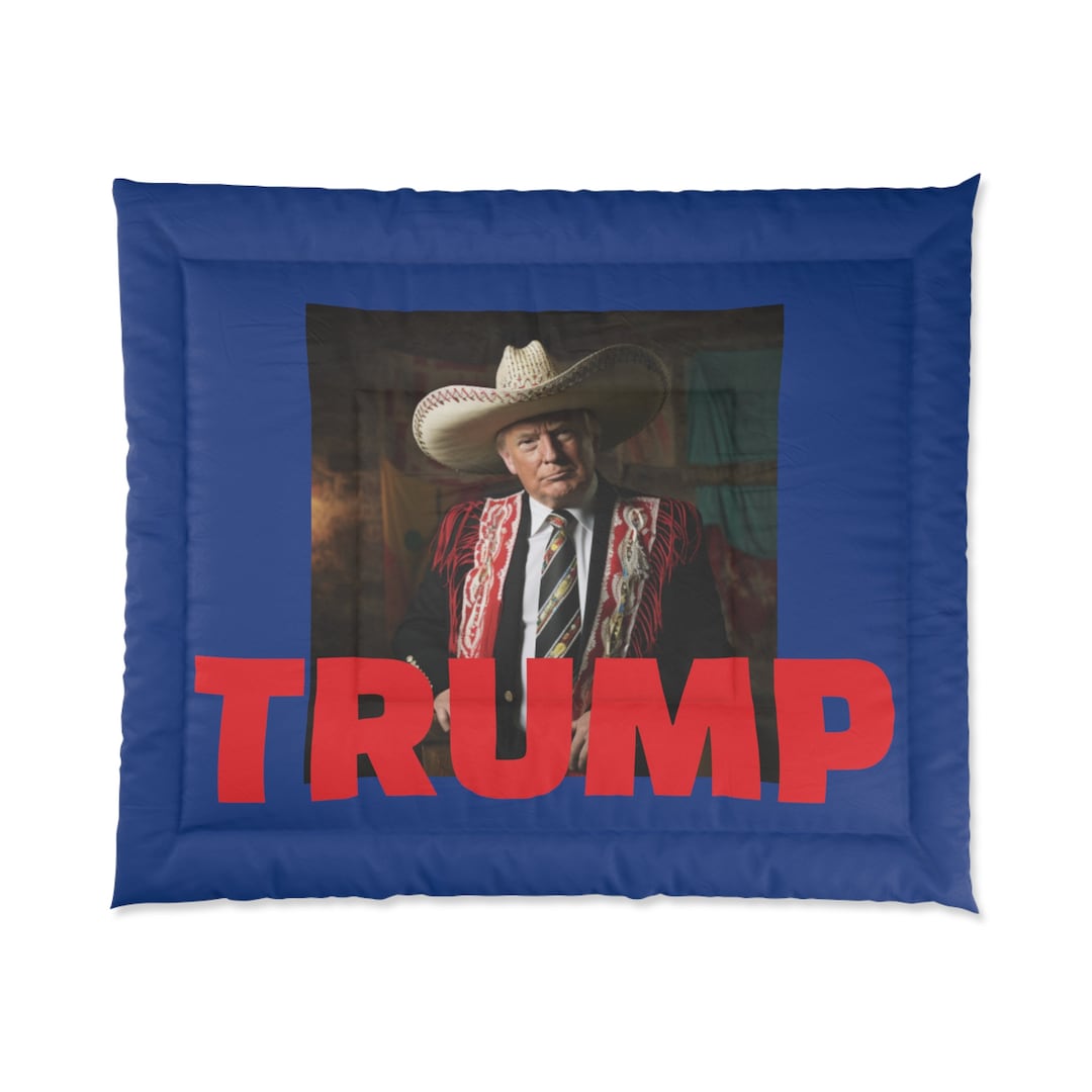 Trump Sombrero Blue Comforter Blanket - Etsy