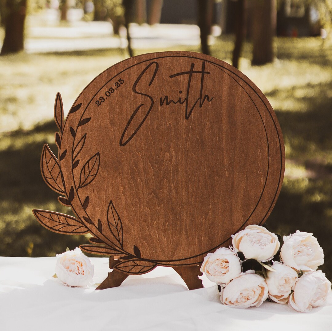 Wedding Guestbook Alternative Sign, Round Guestbook Board, Guestbook ...