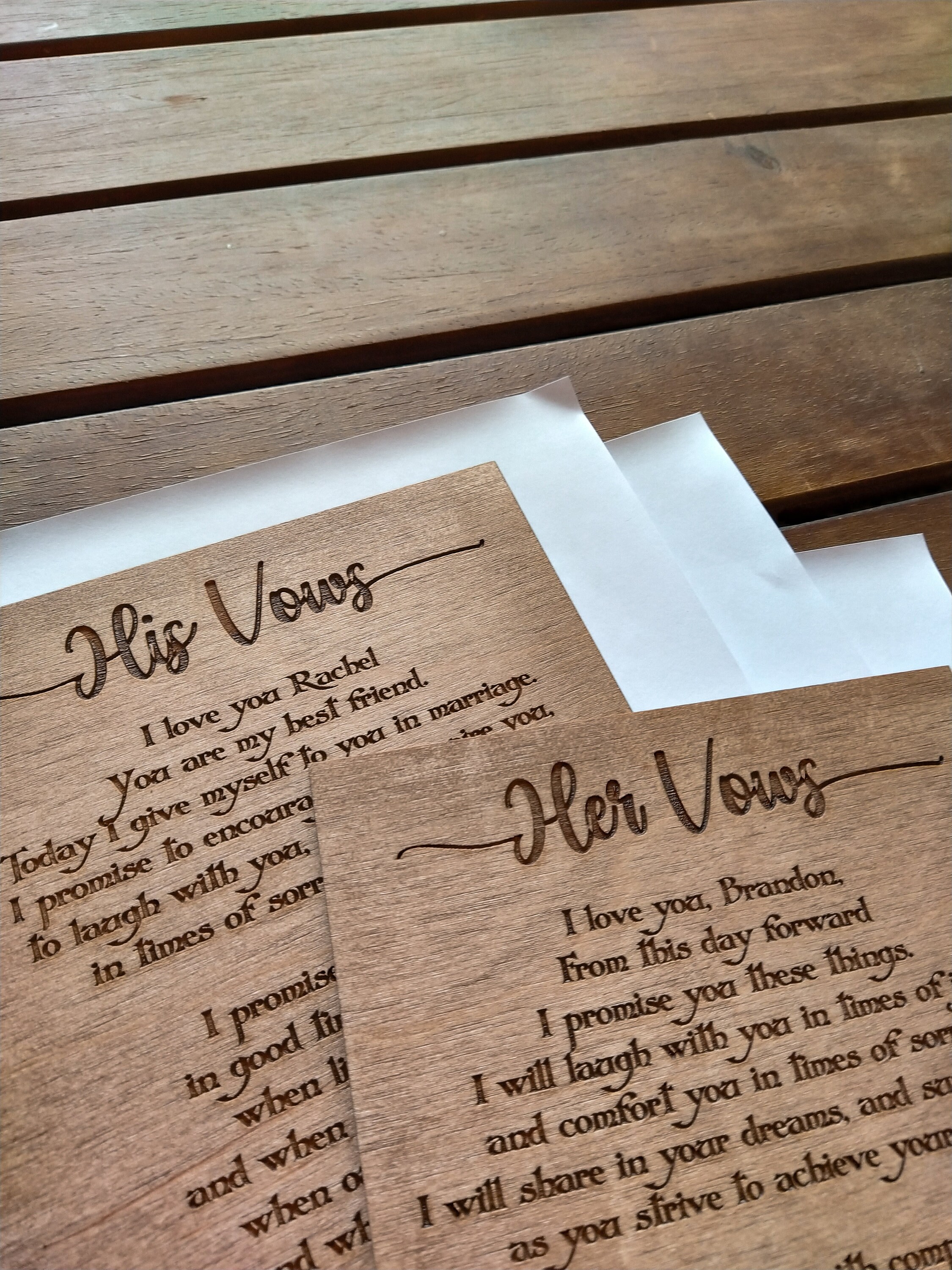 Custom Wedding Vows I Take You To Be My Best Friend Wood | Etsy