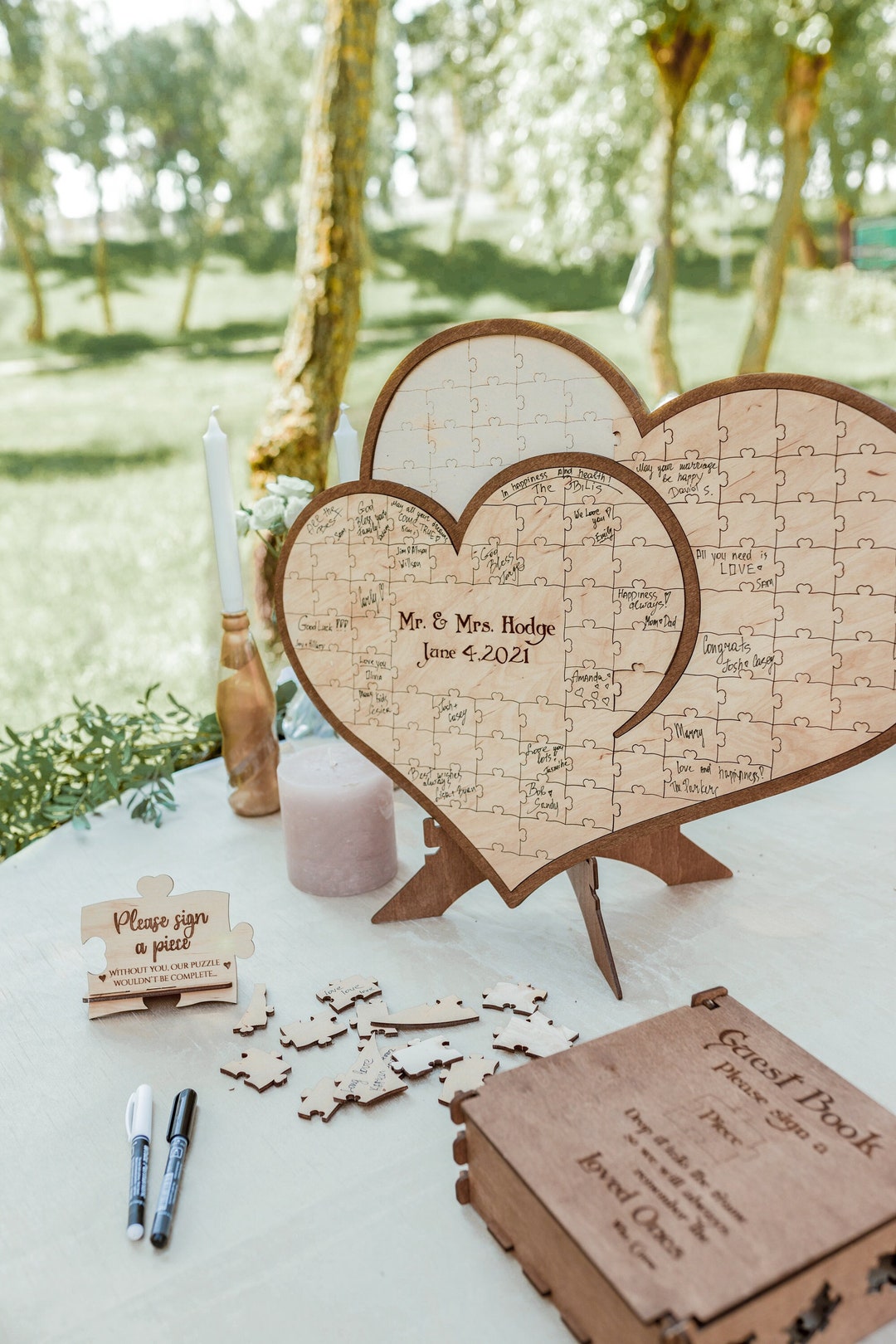 Wedding Wooden Guest Books, Custom Wedding Guestbook, Book Ideas ...