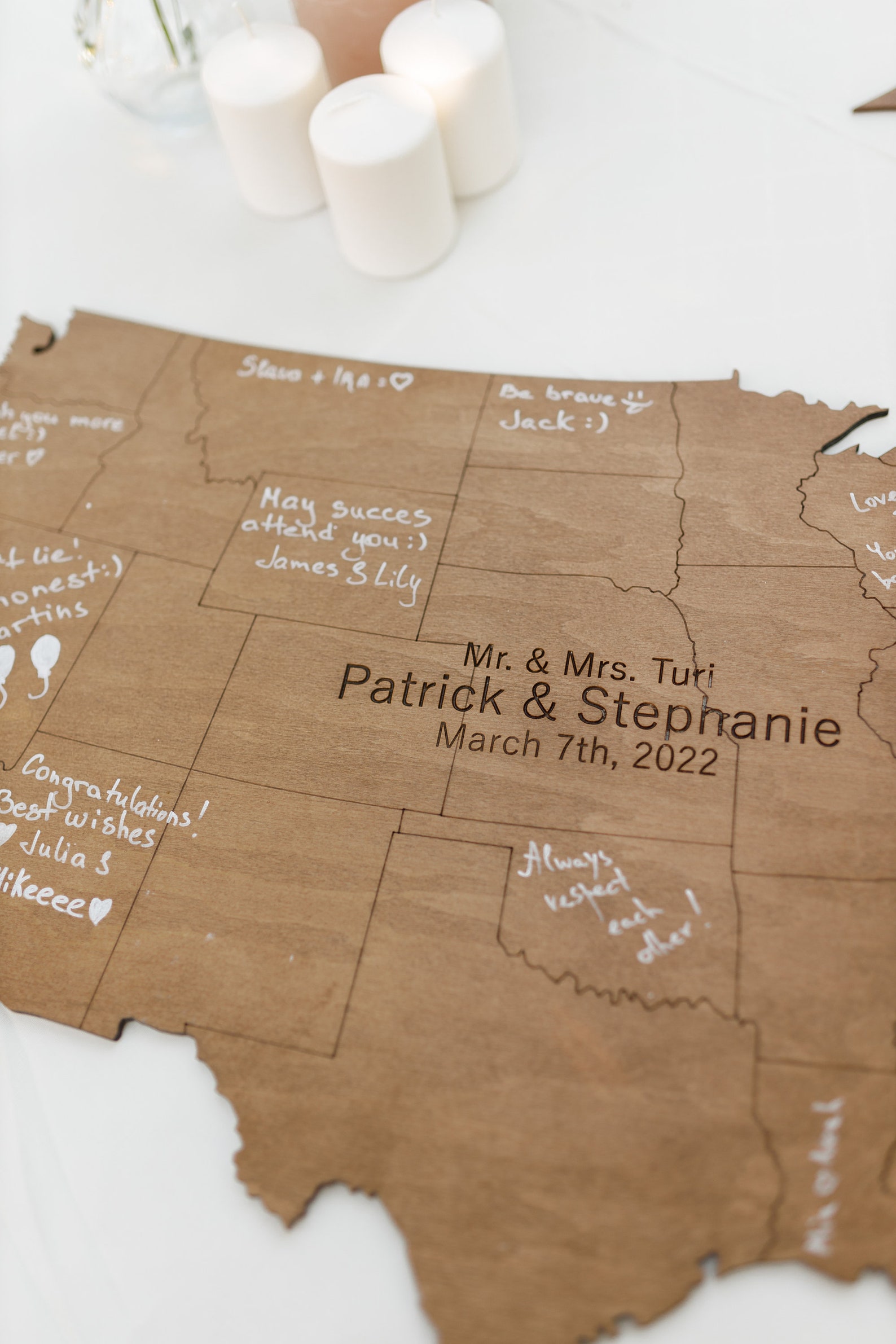 USA Shaped Guest Book Wedding Guest Book Alternative Rustic - Etsy