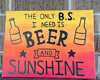 Sunshine Beer Sign - Etsy
