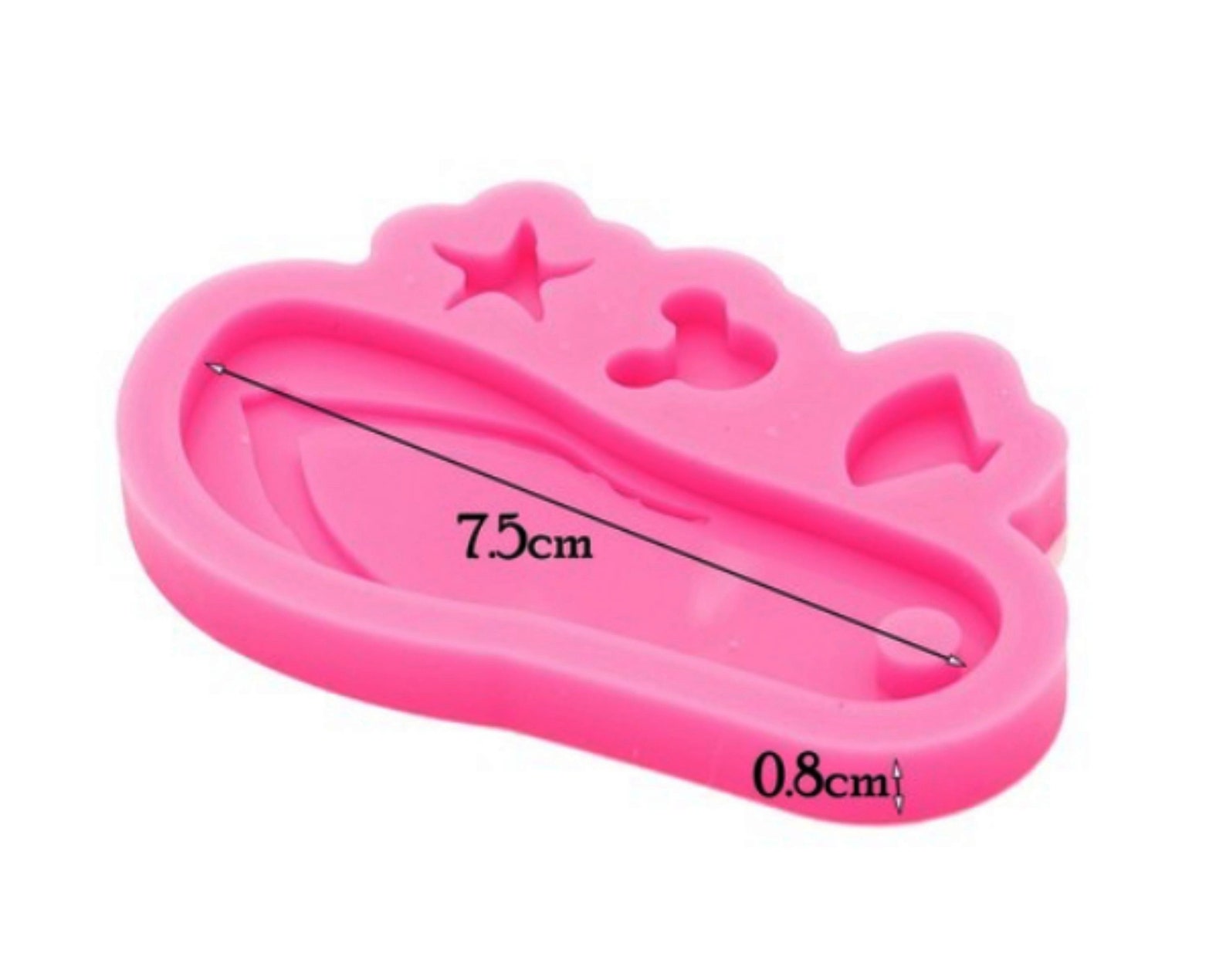 Shiny Glossy Flip Flop Keychain Silicone Mold,epoxy Jewellery Silicone ...