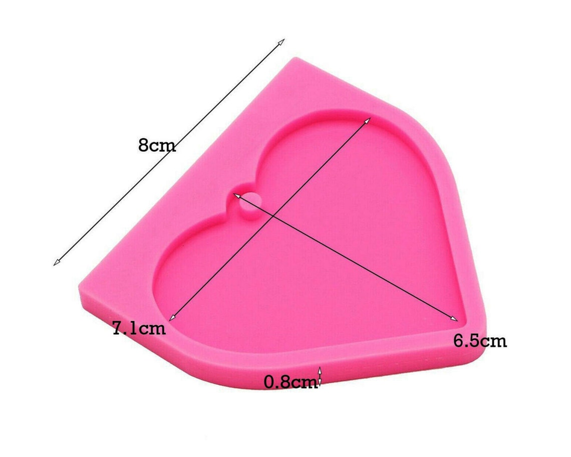 Love Heart Shape Silicone Mold,silicone Keychain Mold,pendant Mold ...