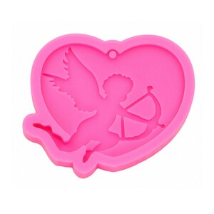Shiny Glossy Cupid Keychain Mold, DIY Epoxy Resin Craft Keychain ...
