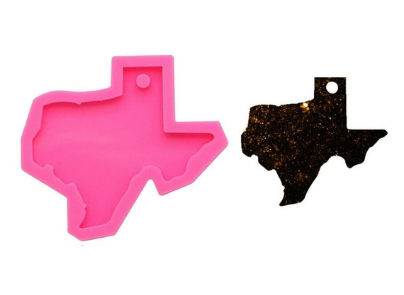 Texas State Map Shape Resin Mould Keychain Jewelry Pendant - Etsy