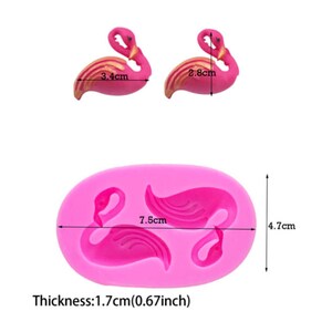 Flamingo Silicone Mold,animal Flamingos Silicone Decorating Mold Sugar ...