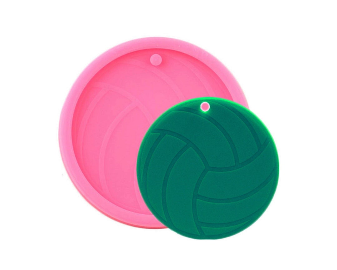 Shiny Volleyball Mold Silicone Molds DIY Resin Epoxy Keychains Mould ...