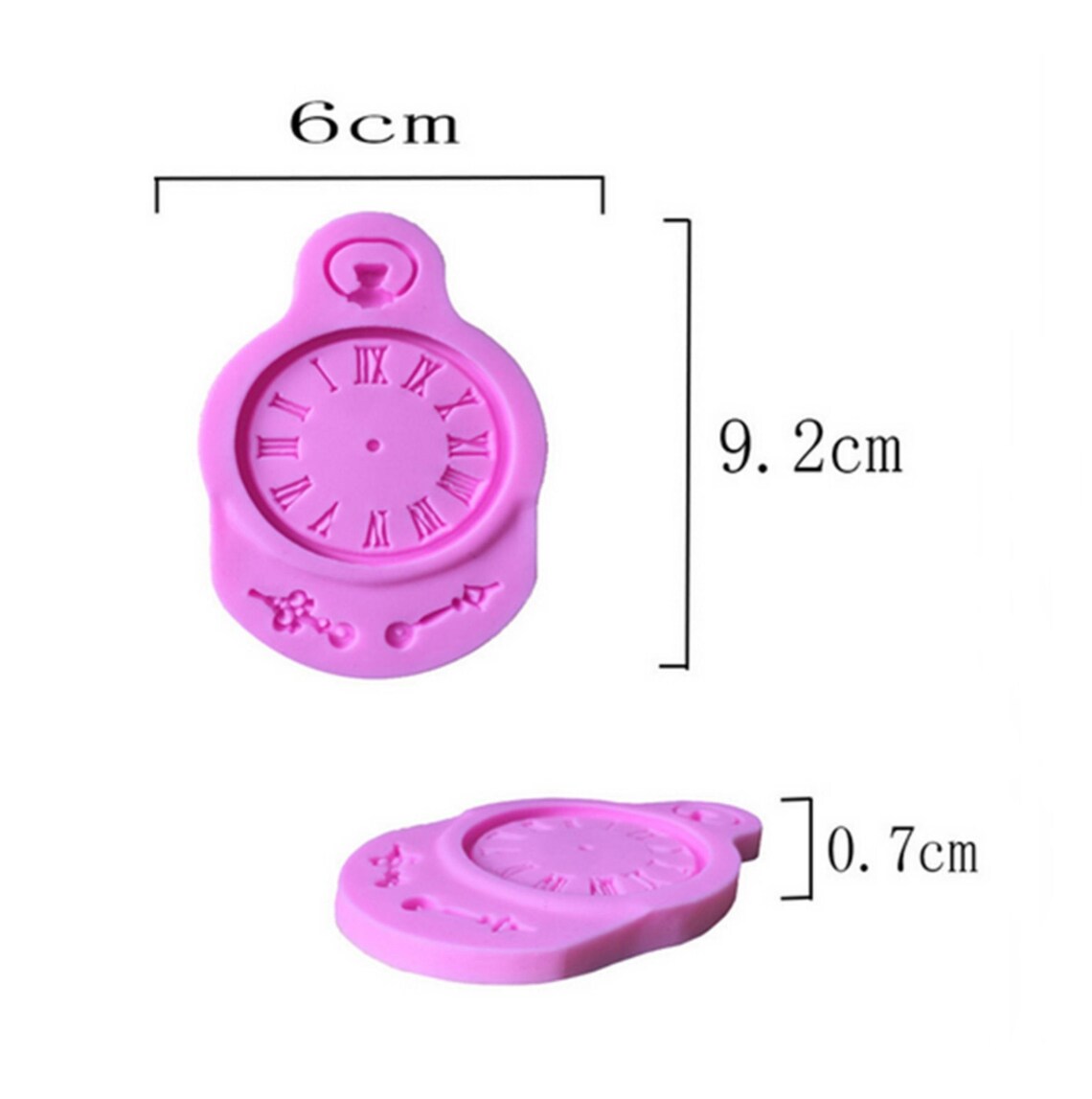 Clock Shape Silicone Moldsilicone Clock Shaped Mold Fondant - Etsy