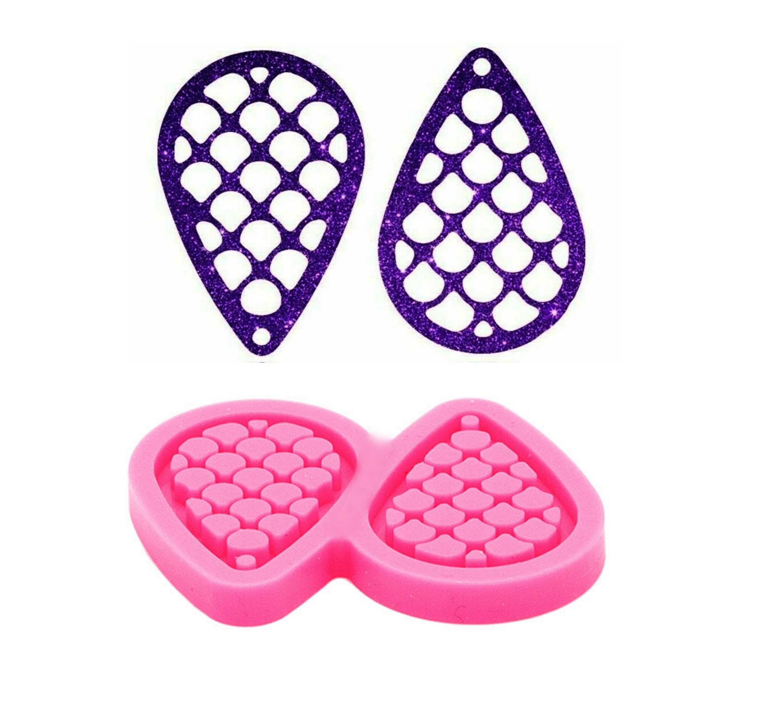 Earring MoldSilicone MoldFish Scale Shape Earrings Silicone | Etsy