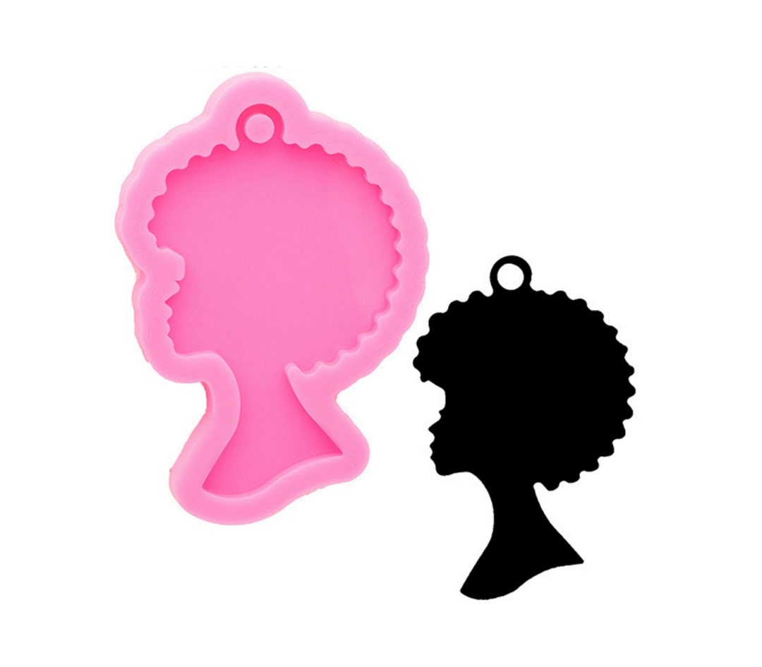 Super Glossy Woman Head Resin Mold, Mould Craft Keychain, Silicone Mold ...