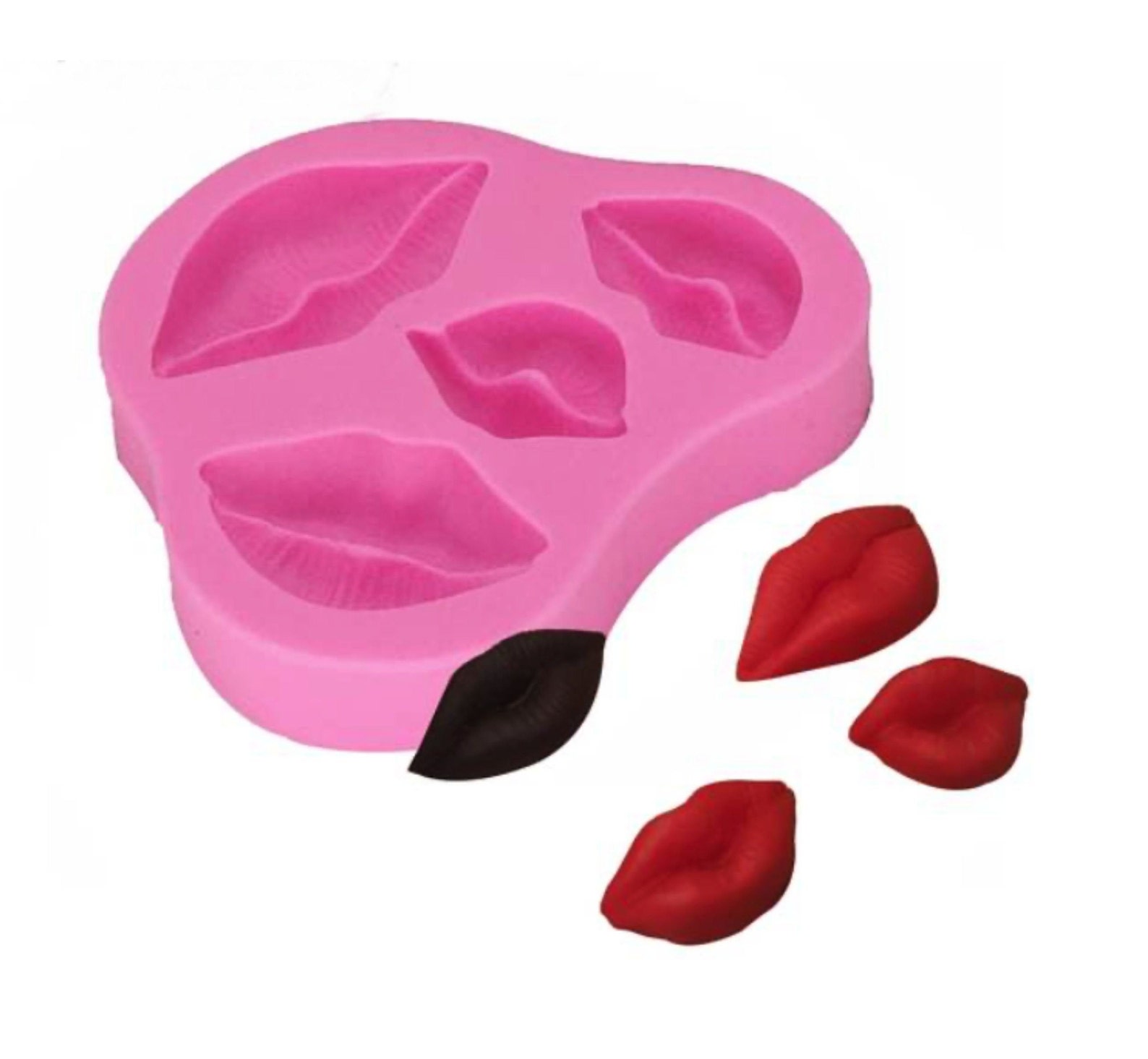 Lips Silicone Moldkissing Lips Mold Craft Mould DIY Cupcake - Etsy