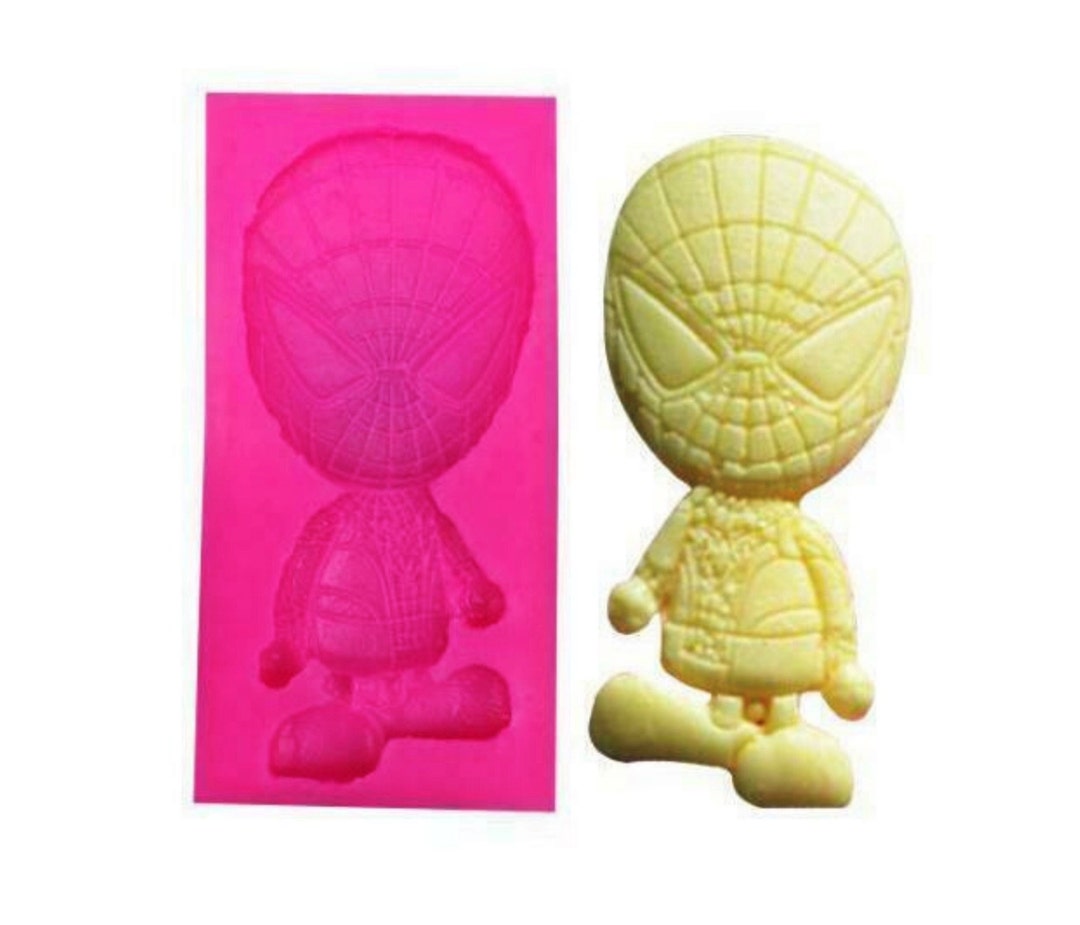 Cartoon Spiderman DIY Chocolate Silicone Mould Fondant Cake Decorating ...