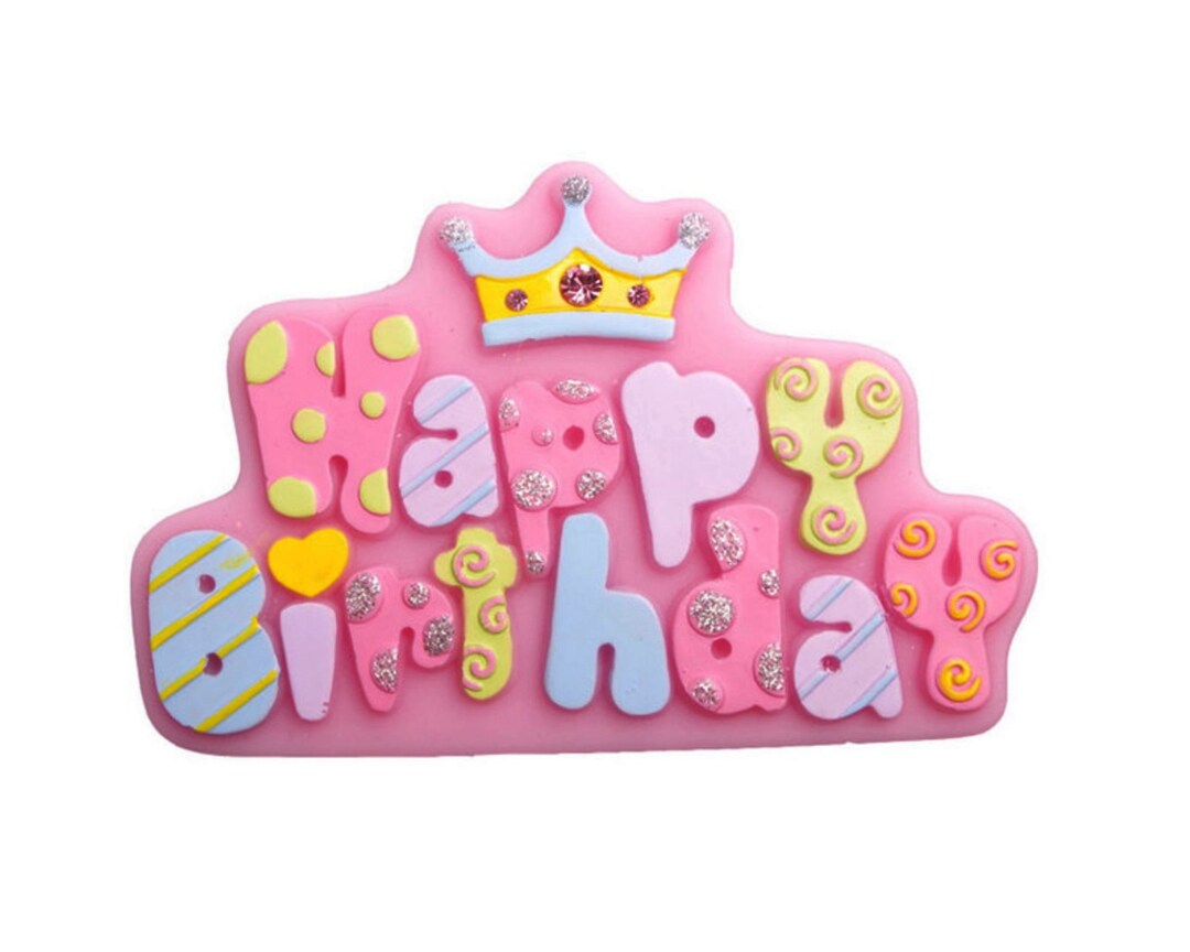 Happy Birthday Letter Form Fondant Silicone Mold Chocolate Cake ...