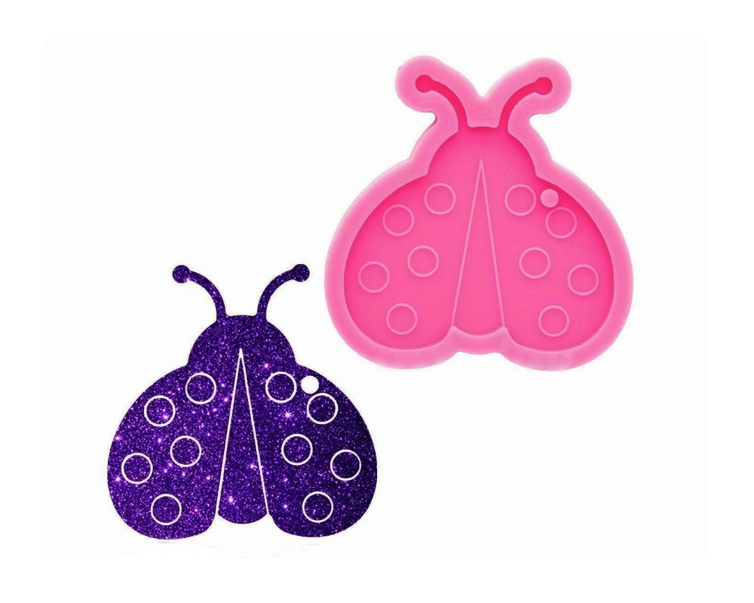 Shiny LADYBUG Mould, Silicone Insect Keychains Molds ,epoxy Mold DIY ...