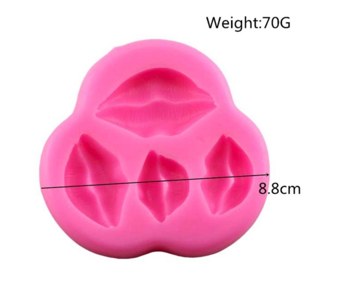 Lips Silicone Mold,kissing Lips Mold Craft Mould DIY, Cupcake Topping ...