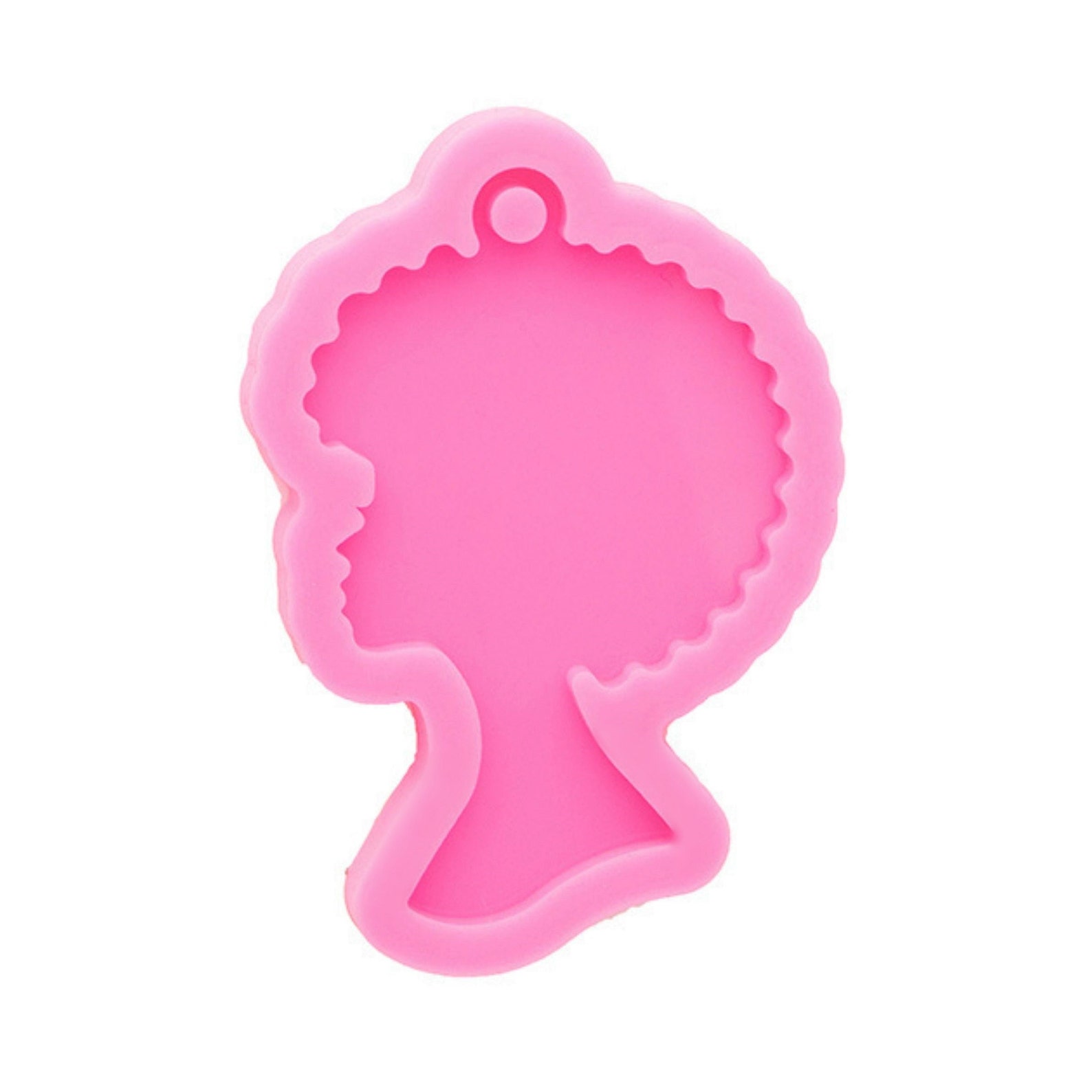 Super Glossy Woman Head Resin Mold, Mould Craft Keychain, Silicone Mold ...