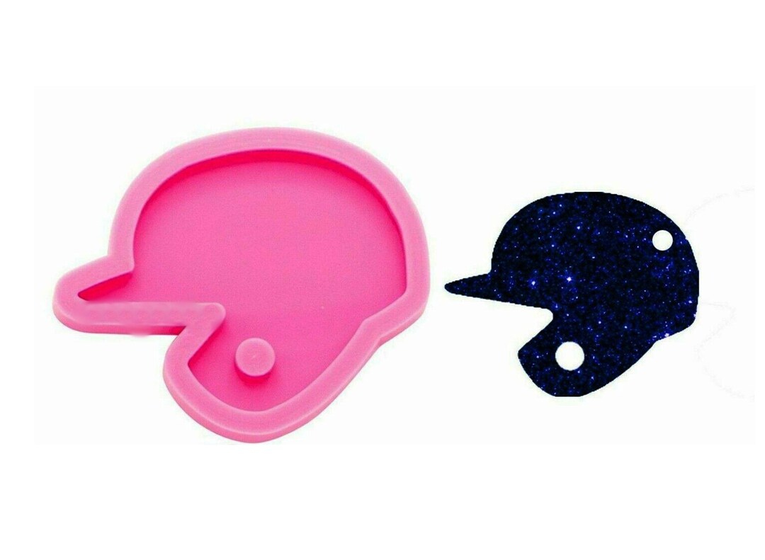 Baseball Helmet Shape Shiny Silicone Mould DIY Hat Epoxy Keychains ...