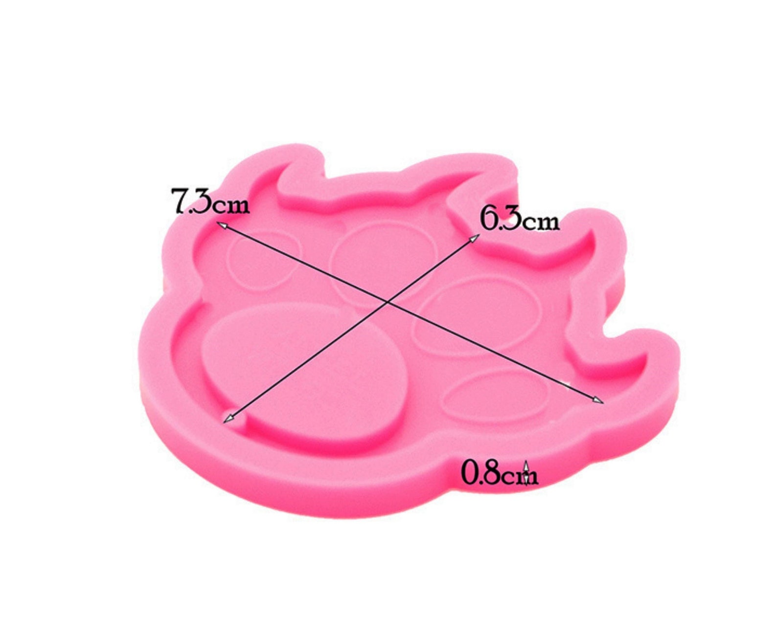 Shiny Defense Dog Paw Shape Silicone Resin Molds for Keychain - Epoxy ...