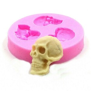 Skeleton Head Skull Silicone Mold,small Skull Silicone Mold,halloween ...