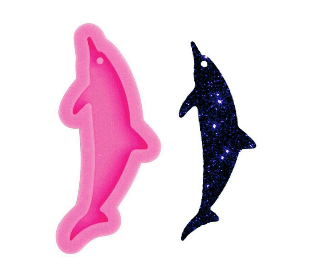 Shiny Fish Molds DIY Epoxy Resin Mold Dolphin Silicone Mold for ...