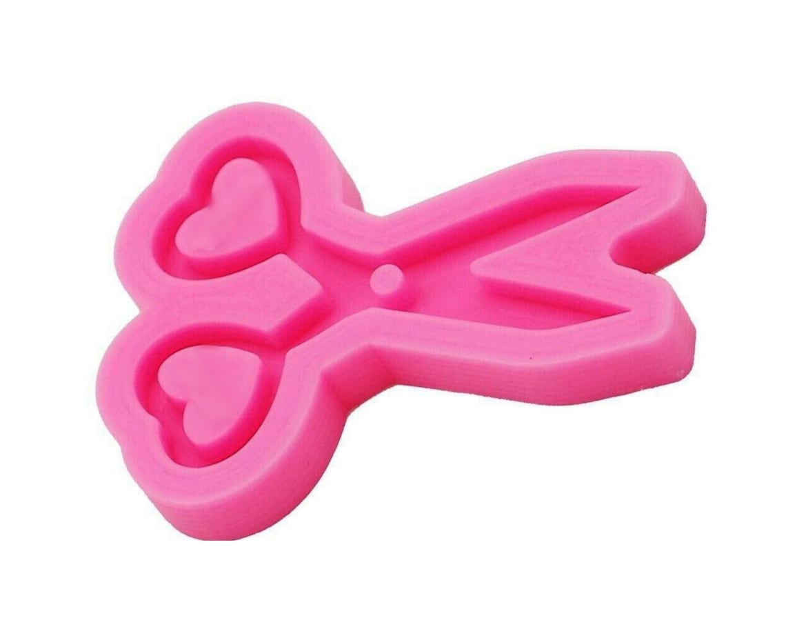 Scissors Heart Shape Resin Mould Jewelry Keychain Pendant Craft ...