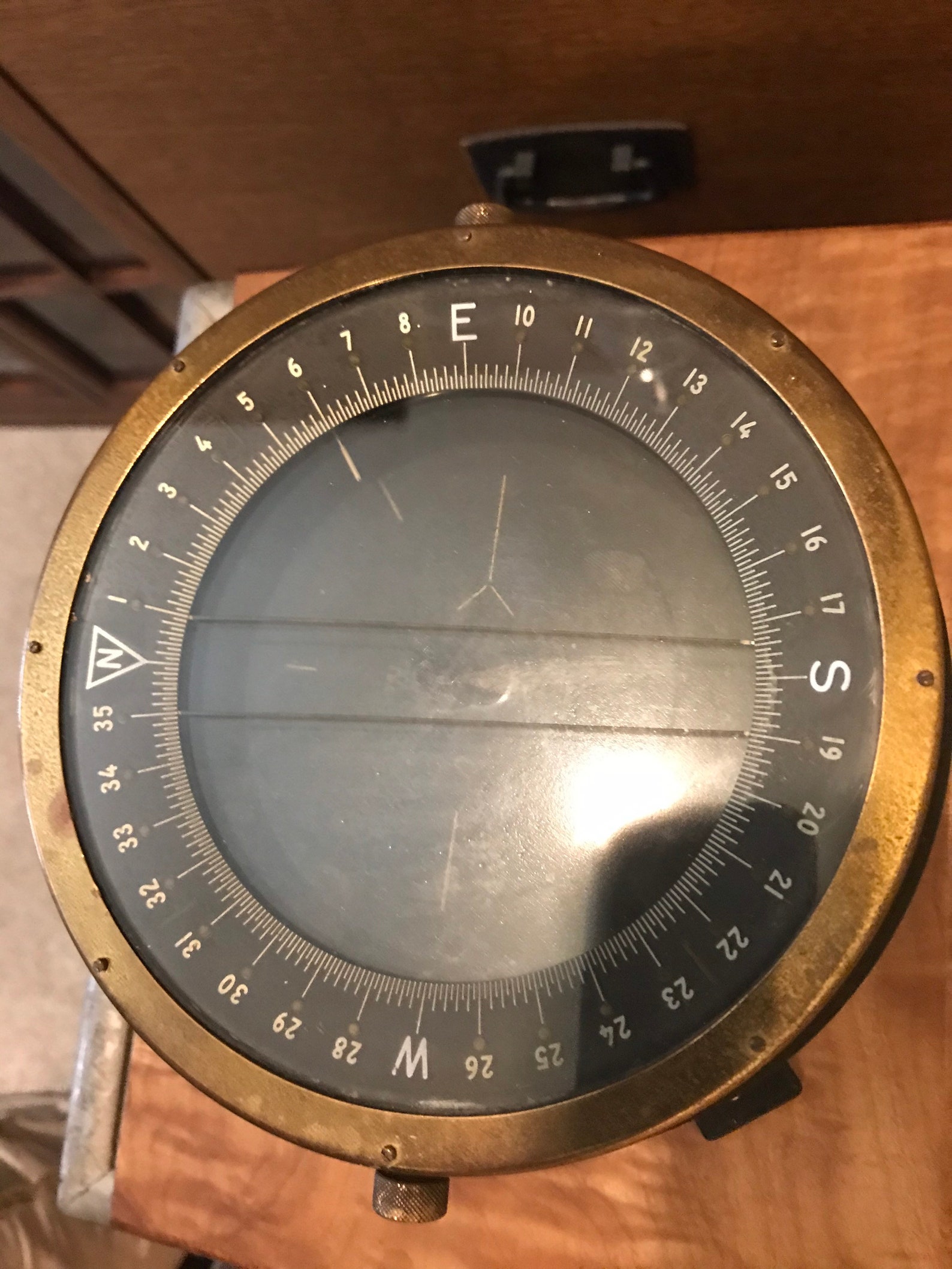 Very Cool Aviation Type Compass Beautifully Mounted on a Great - Etsy