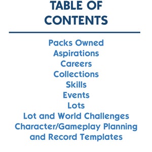 The Ultimate Sims 4 Legacy Checklist and Recording - Etsy