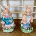 Vintage Pair Of Spring Bunnies Planters Boy/Girl Rabbit | Etsy