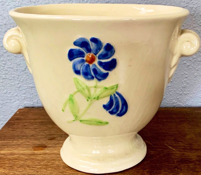 Mccoy Blue Floral Vintage Pottery Vase Design Planter Mccoy - Etsy