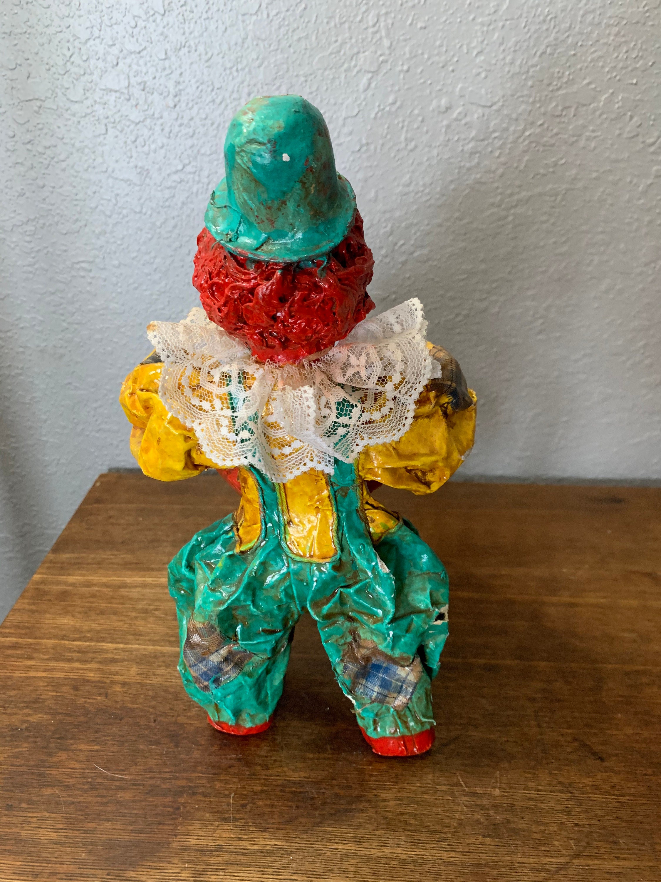 Vintage Creepy Paper Mache Clown Candy Dish Kitschy Clown | Etsy