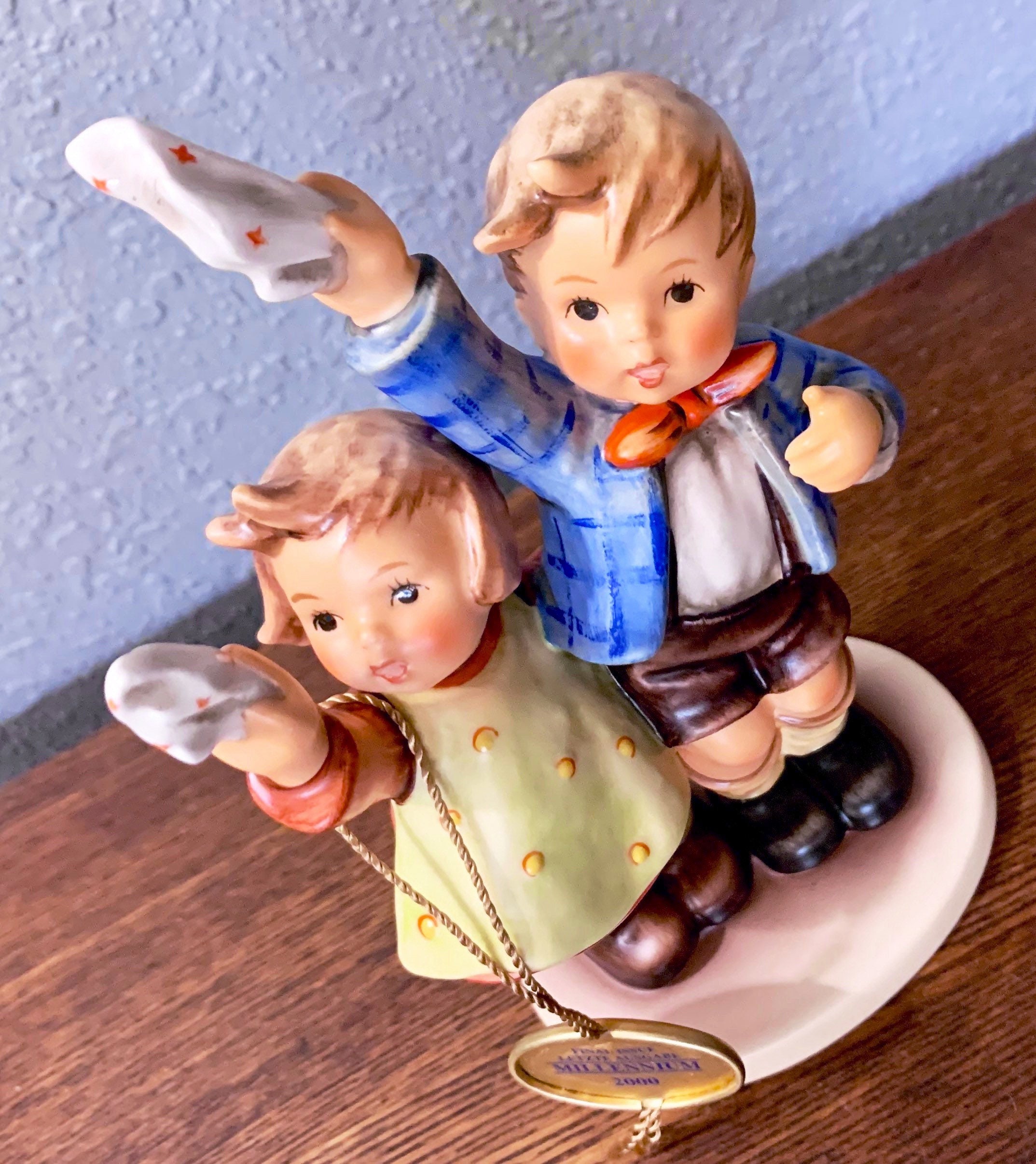 Vintage Goebel MI Hummel “goodbye” Signed M J Hummel Boy & Girl Waving ...