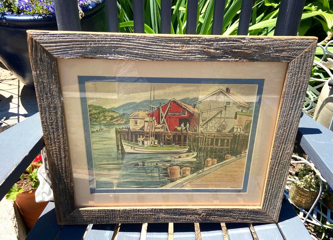 Vintage Sailboat Shiplap Scene Distressed Shiplap/ Driftwood Artist ...