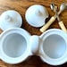 Vintage Houston Harvest Double Jam Jelly Servers With Lids and Spoons ...