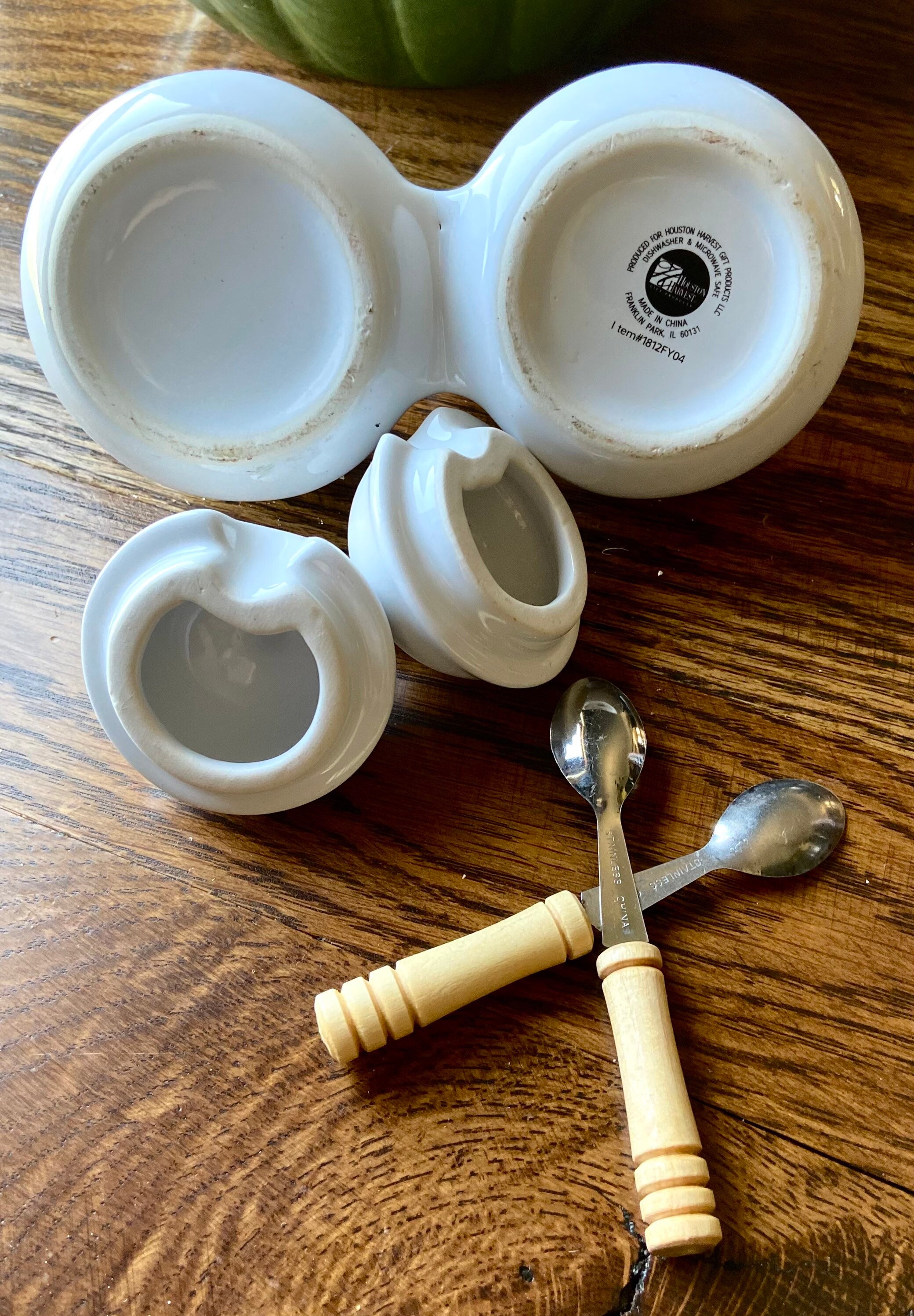 Vintage Houston Harvest Double Jam Jelly Servers With Lids and Spoons ...