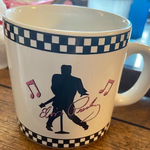Vintage Elvis Presley Dance Coffee Mugs Signed 1997 Porcelain Set of ...