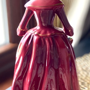 Vintage Shafford 1950’s Japan Porcelain Red Dress Woman Figurine Dark ...