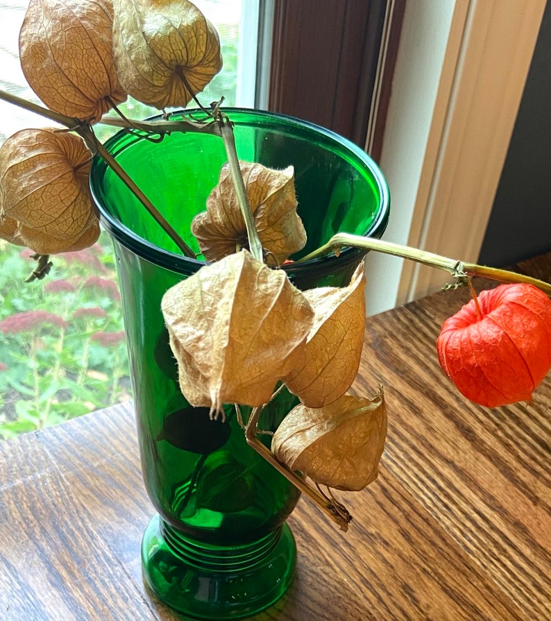 Vintage Emerald Green Cleveland Napco Glass Floral Vase - Etsy