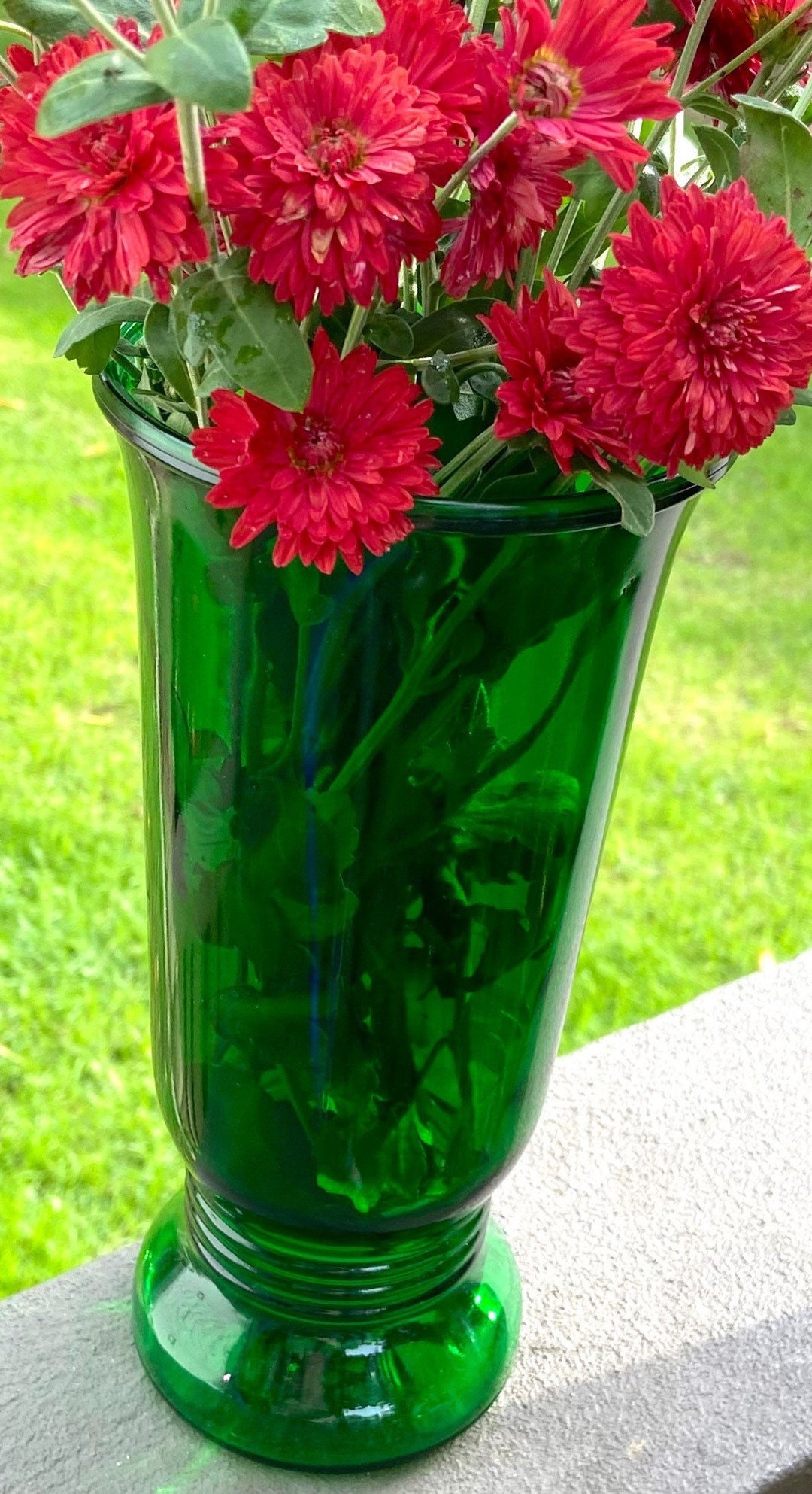 Vintage Emerald Green Cleveland Napco Glass Floral Vase - Etsy