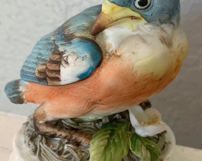 Vintage Lefton Porcelain Eastern Blue Bird, Bird Lover Gift, Vintage ...