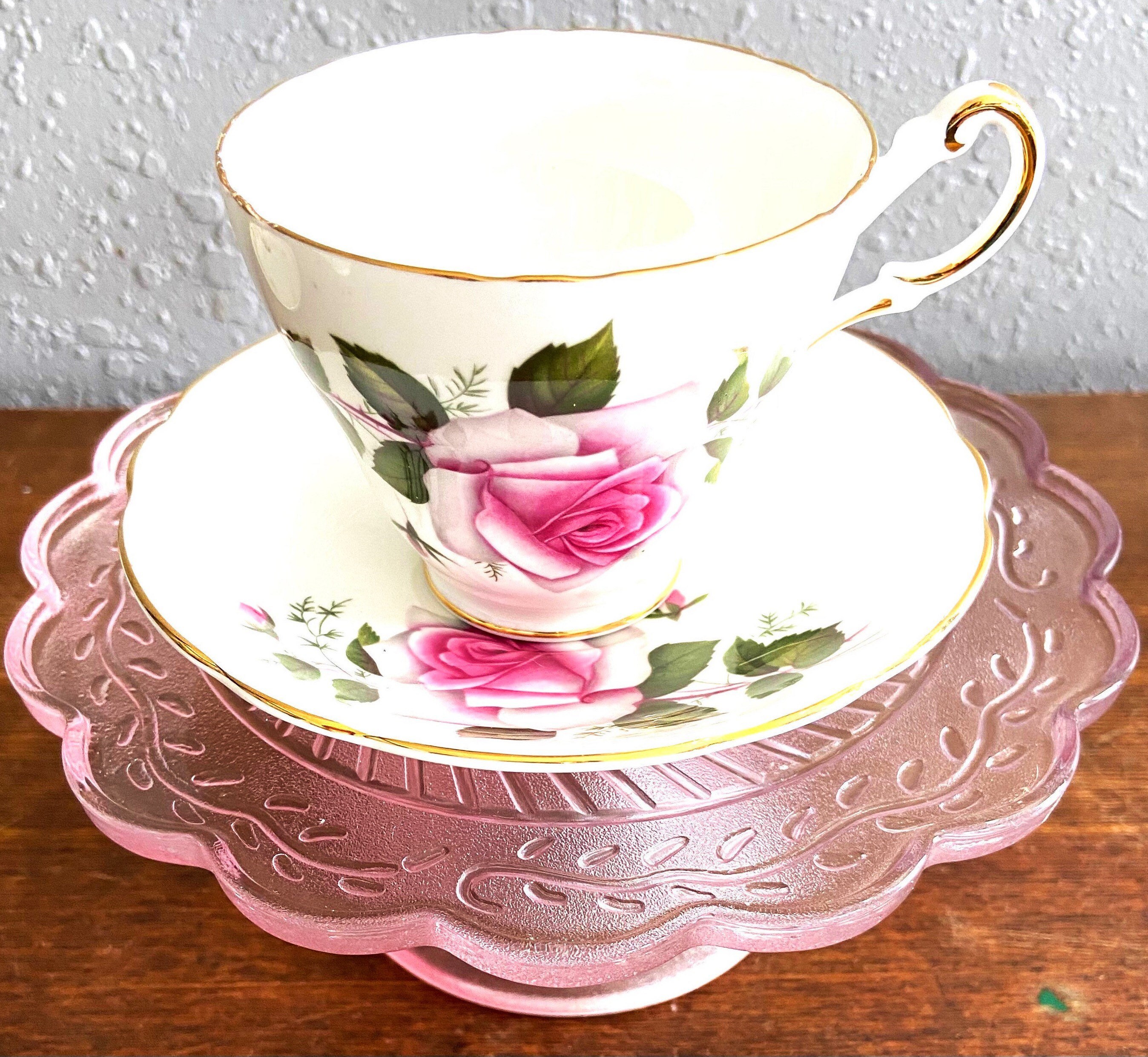 Vintage Regency England Rose Teacup/ Saucer REGENCY English | Etsy