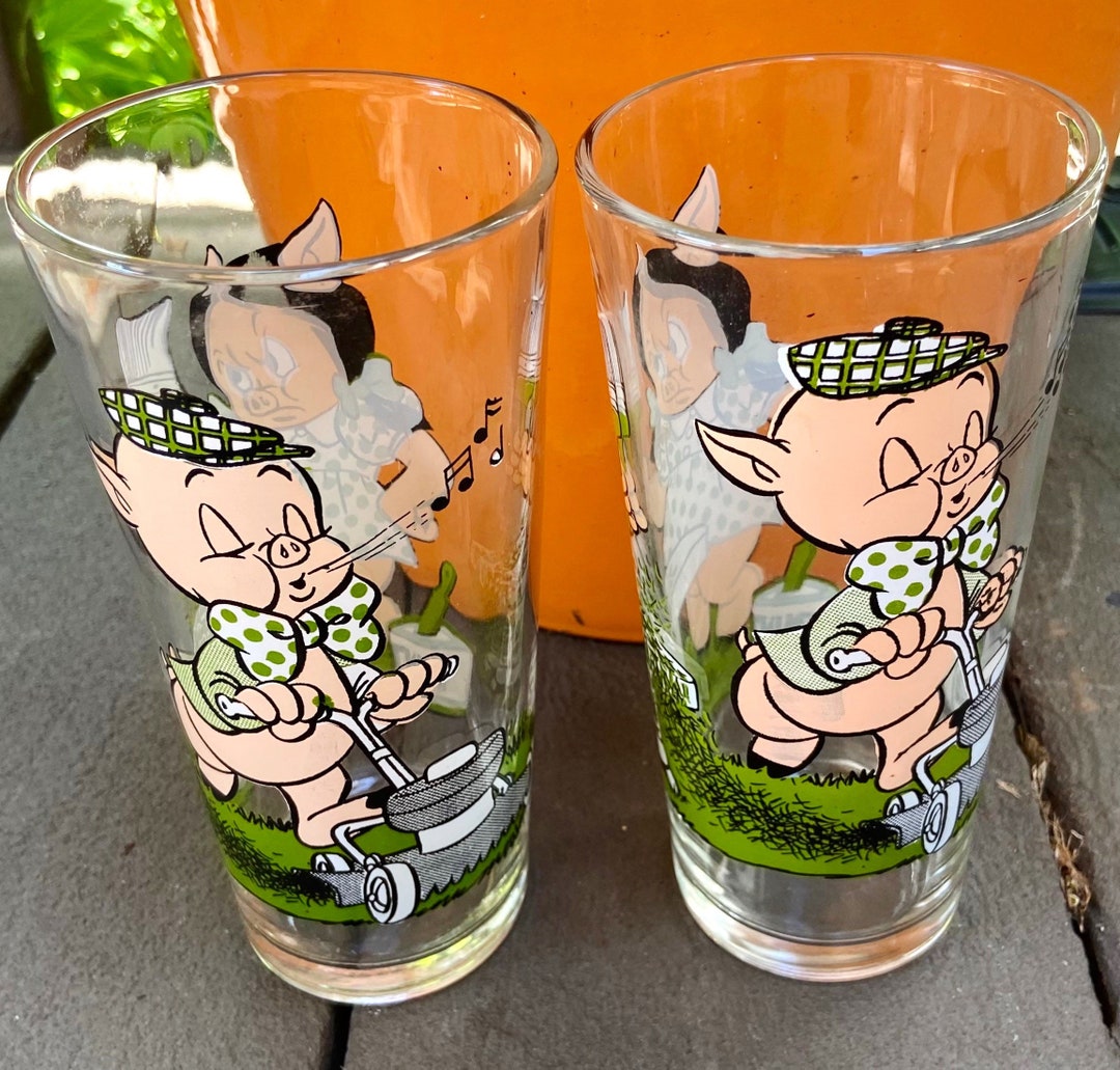Vintage Pepsi Porky Pig/gang Collector Series Glass Tumbler Set of 6 ...