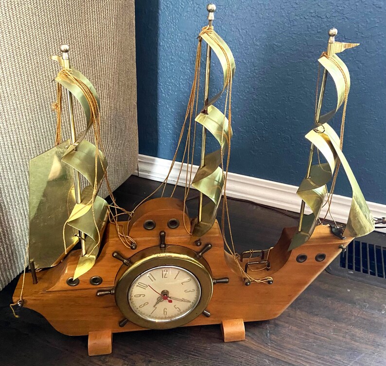 Vintage Pirate CLOCK works Novelty National Silver Brass New - Etsy